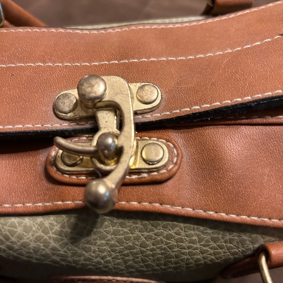 Bags | 9x6 Sage Green And Tan Purse | Poshmark